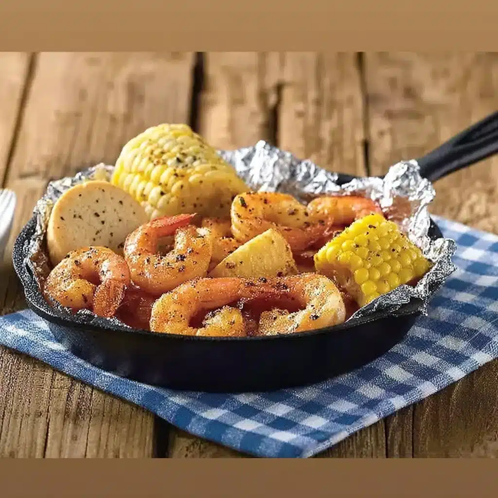 Campfire Shrimp Skillet Cracker Barrel - Copycat Recipe for Smoky Flavo - mealstomake.com