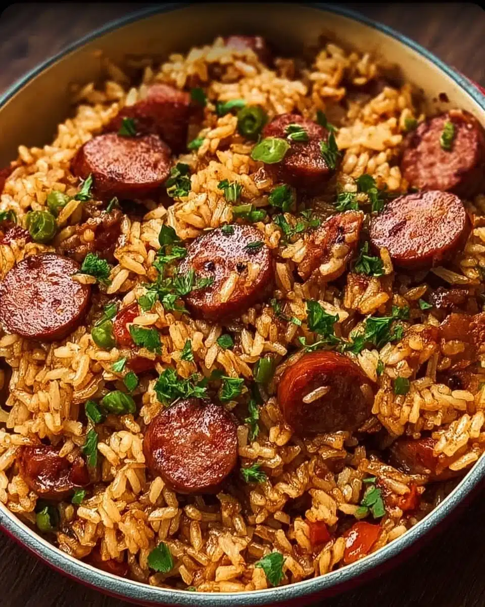 One Pot Smoked Sausage and Rice