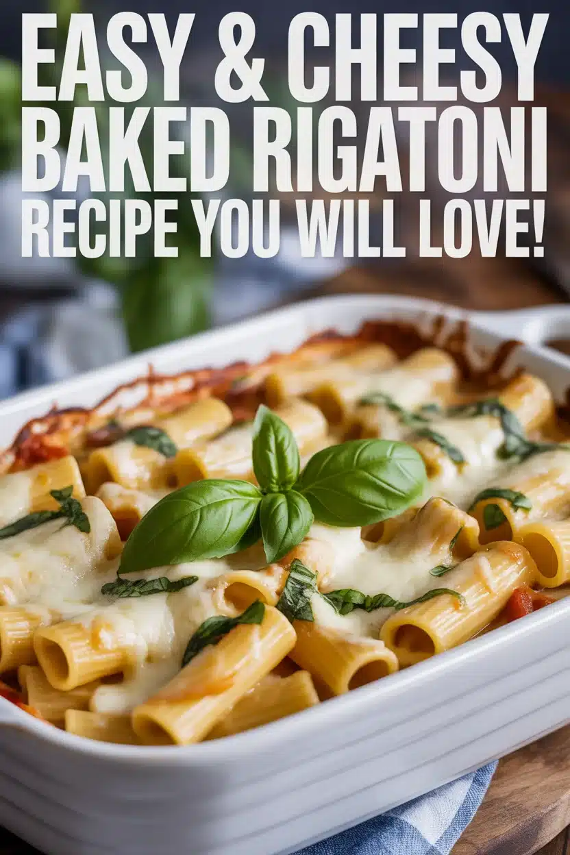 Easy & Cheesy Baked Rigatoni Recipe You Will Love!