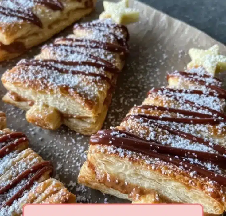 Biscoff Ginger Puff Pastry Christmas Trees