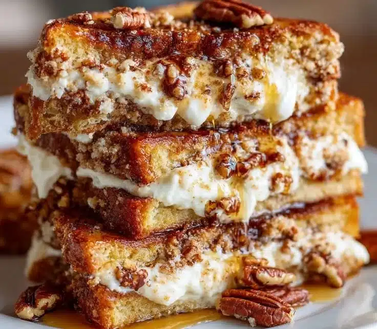 Maple Pecan Cream Cheese Stuffed French Toast: Irresistibly Creamy Delight!