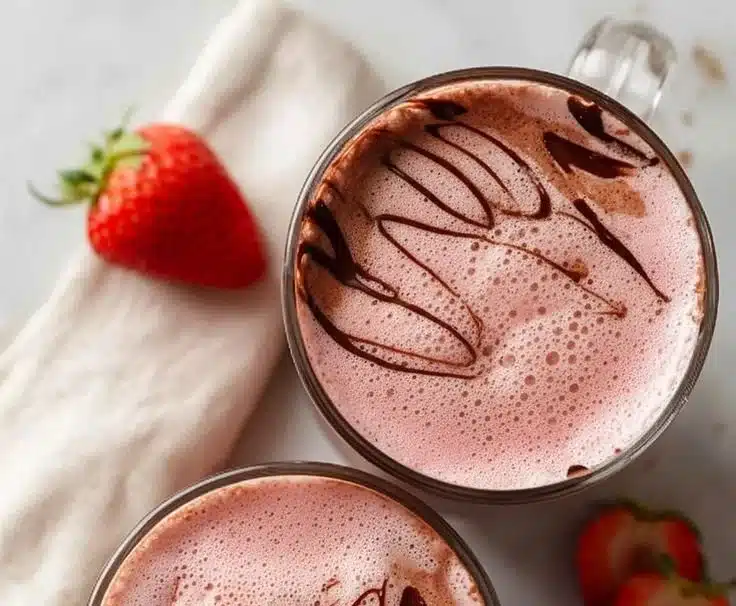 Mouthwatering Chocolate Covered Strawberry Latte - flirtyfood
