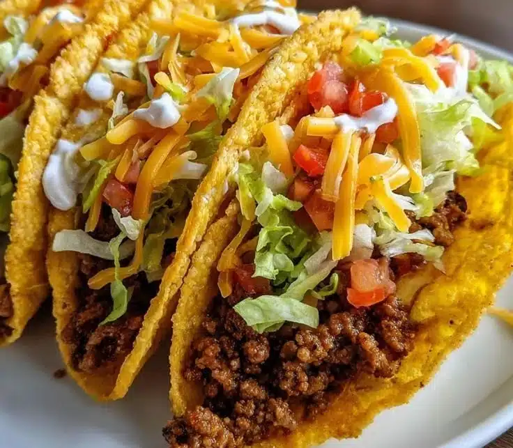 Oven-Baked Cheesy Tacos: Crispy & Loaded for Irresistible Flavor!