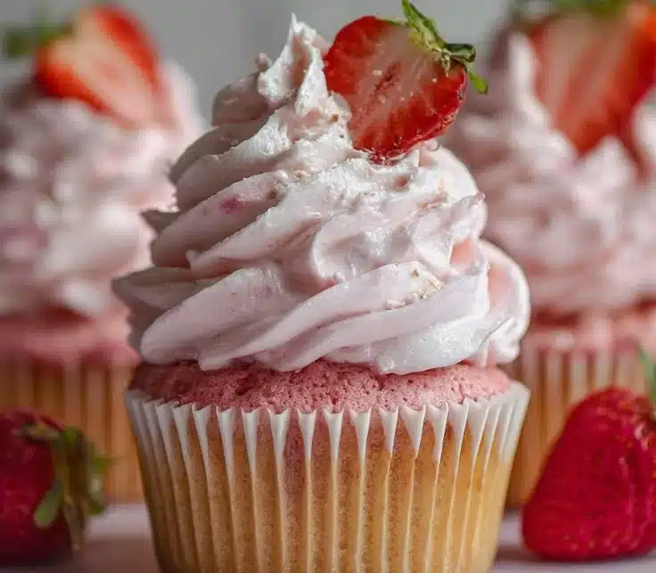Strawberry Milkshake Cupcakes: Creamy Bliss in Every Bite!